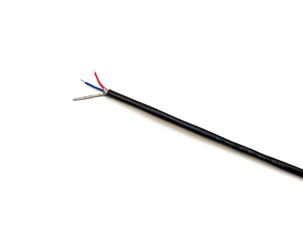 Black 2 core screened cable – EFI Parts